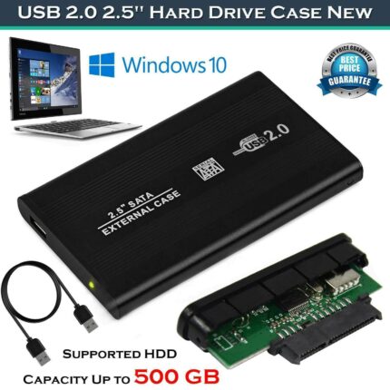 New USB 2.0 Speed 2.5 Inch SATA Hard Drive Enclosure External Case HDD ...