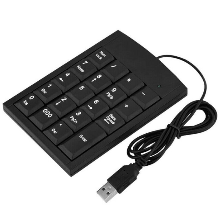 19 Keys USB Numeric Keypad Number Pad Keyboard For PC Laptop Desktop ...