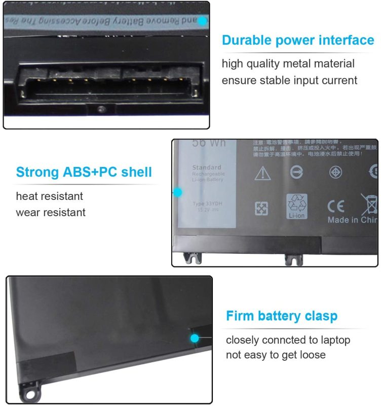 33YDH Laptop Battery 56Wh Dell Latitude 13 3380 14 3490 15 3590 3580 ...