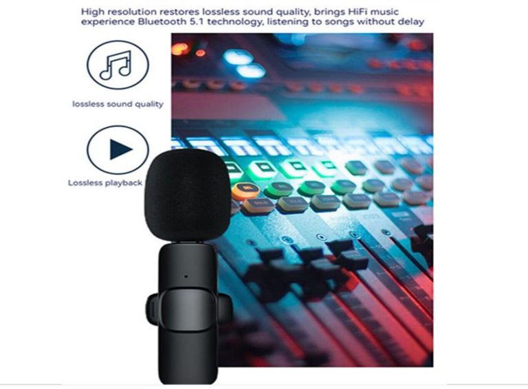 Mini Collar Wireless Microphone Mic K35 Portable Receiver Microphone ...