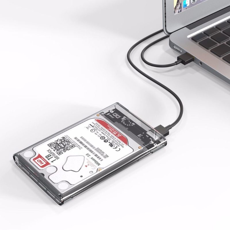 HDD Case SATA to USB 3.0 HDD External Enclosure Transparent CRYSTAL ...