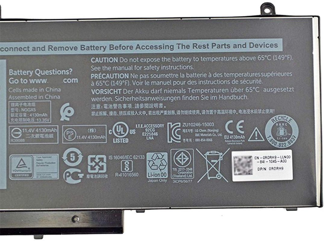 NGGX5 Dell Latitude 14 E5470 Series Laptop 3 Cell Battery 11.4V P/N ...