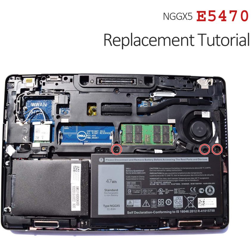 NGGX5 Dell Latitude 14 E5470 Series Laptop 3 Cell Battery 11.4V P/N ...