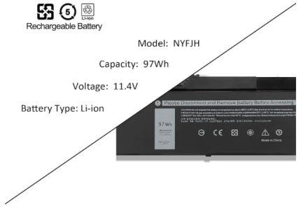 NYFJH Dell Precision 7530 7730 7540 7740 Series Laptop 6 Cell Battery ...