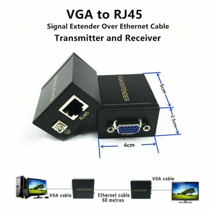 VGA Female To RJ45 CAT 5 CAT 6 Female Signal Extender Network Adapter ...